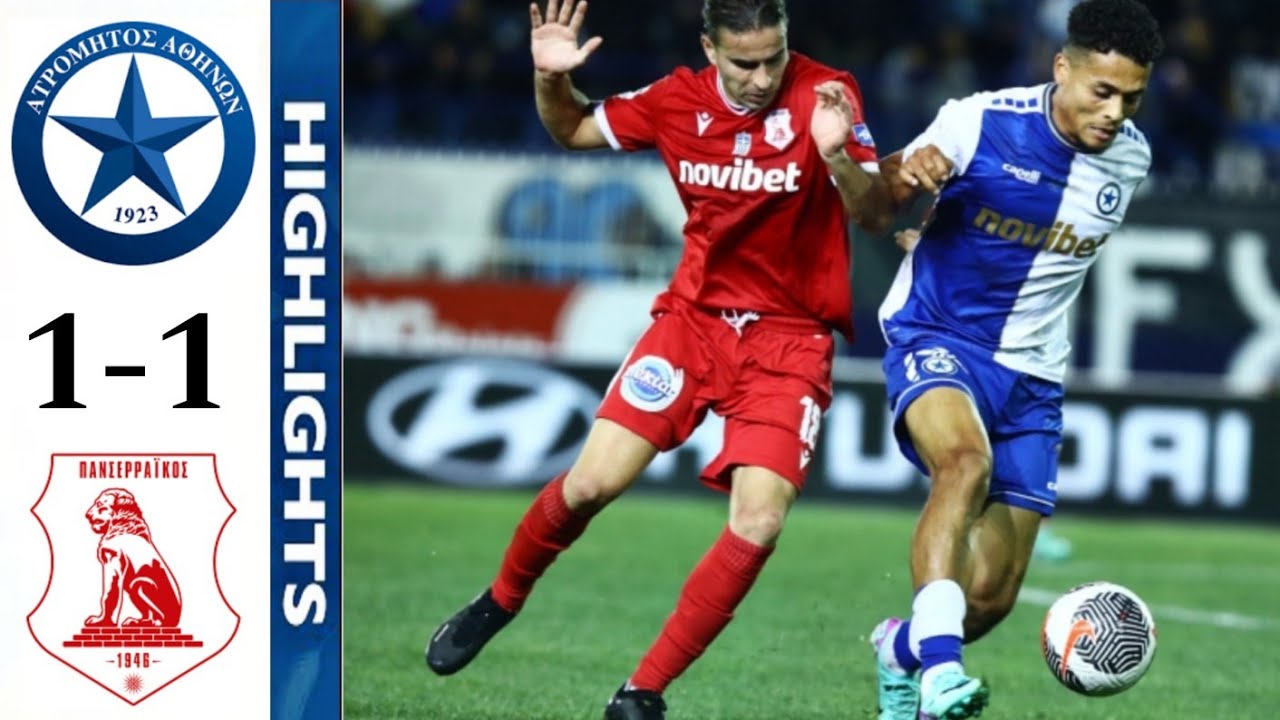 Ατρόμητος - Πανσερραϊκός 1-1 Highlights | Stoiximan Super League 2023 ...