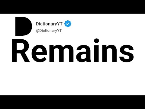 Remains Synonyms | Thesaurus | Similar Words - YouTube