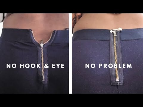 FIX ZIPPER ON BACK OF PANTS that won't stay zipped if you don't have an ...