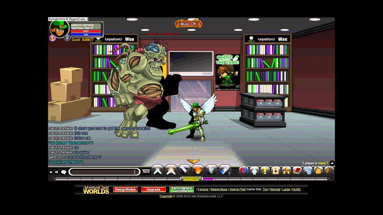 how to get sword of creation aqw - YouTube