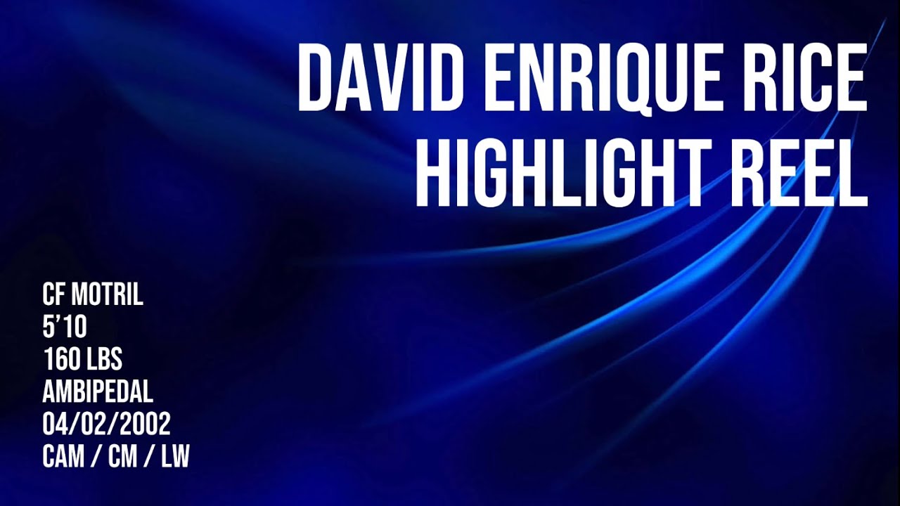 David E Rice Highlight Reel - YouTube