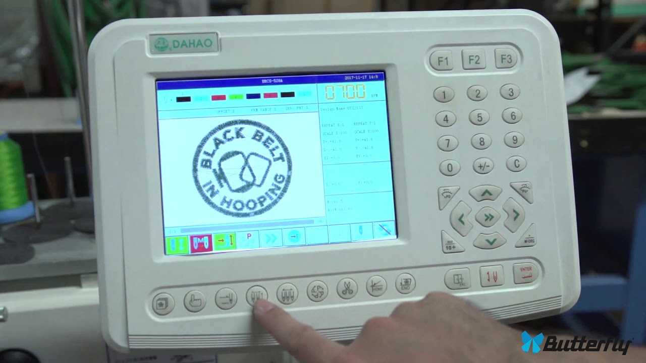 Color Changes and Settings on the Butterfly Embroidery Machine - YouTube