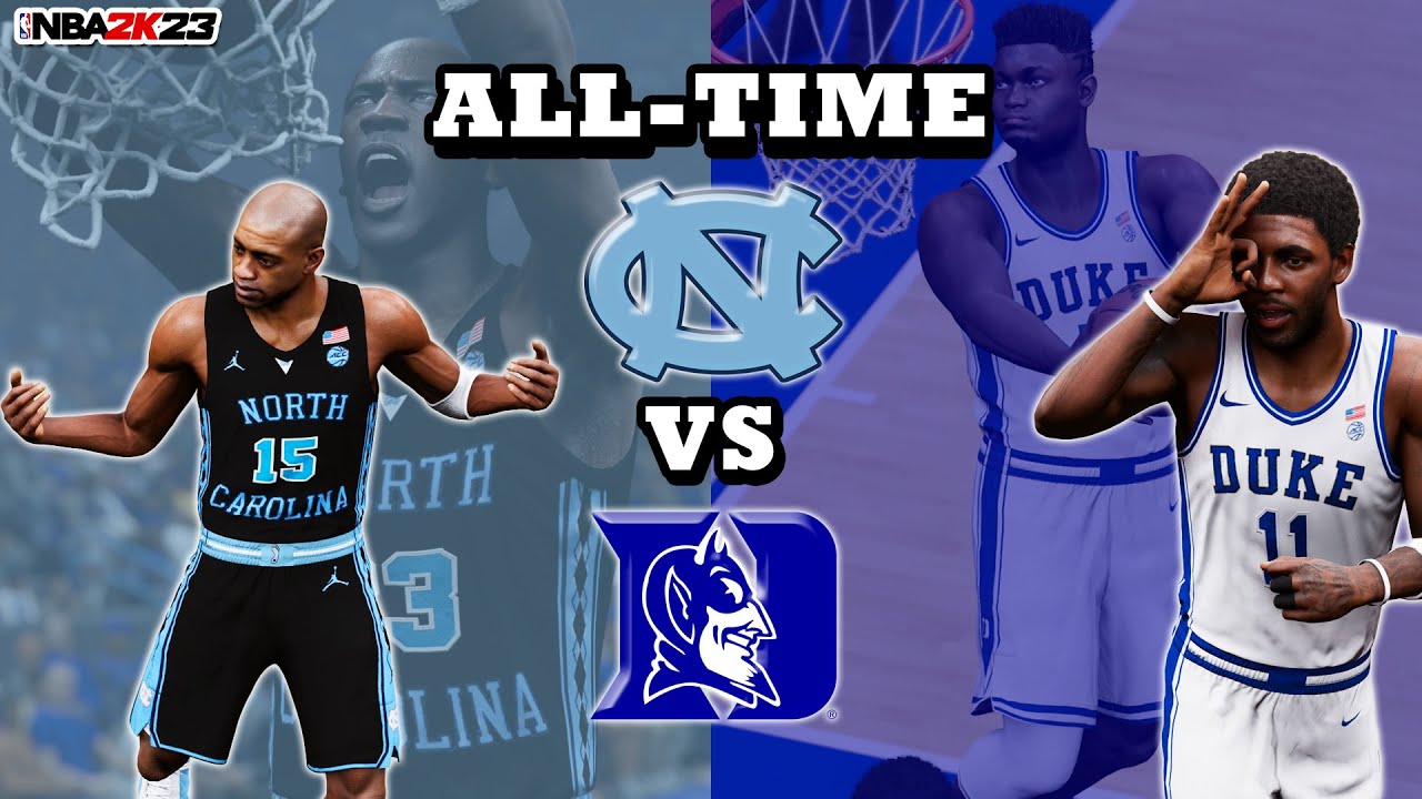 All-Time UNC Tar Heels vs Duke Blue Devils! NBA 2K23 March Madness ...