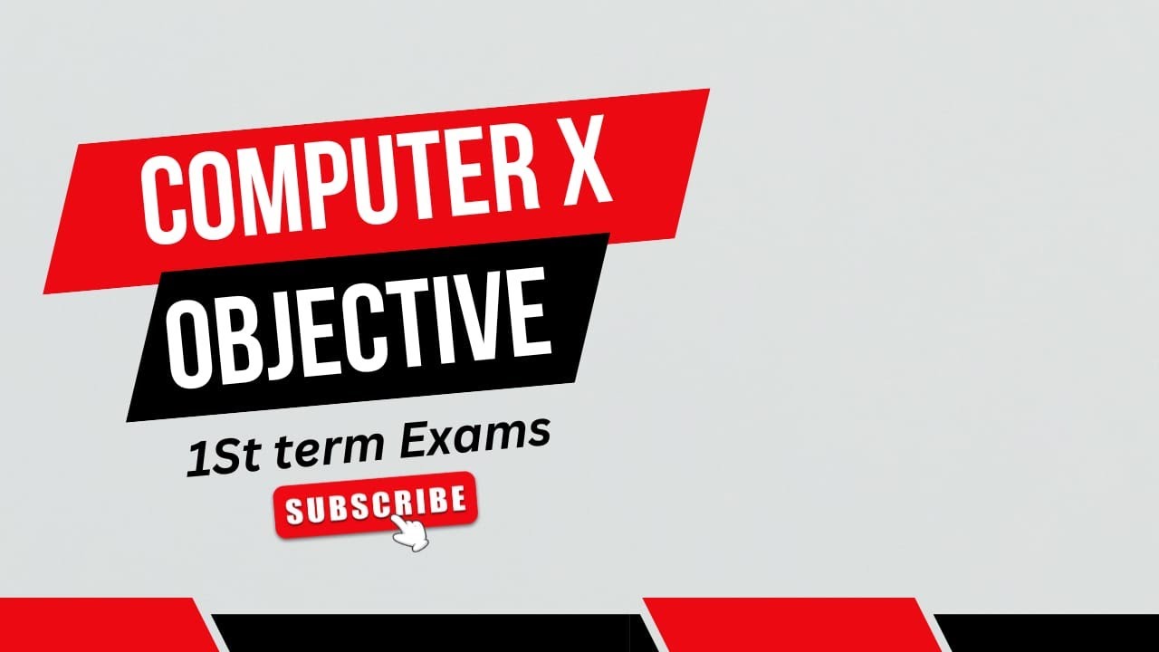 Computer X ans keys - YouTube