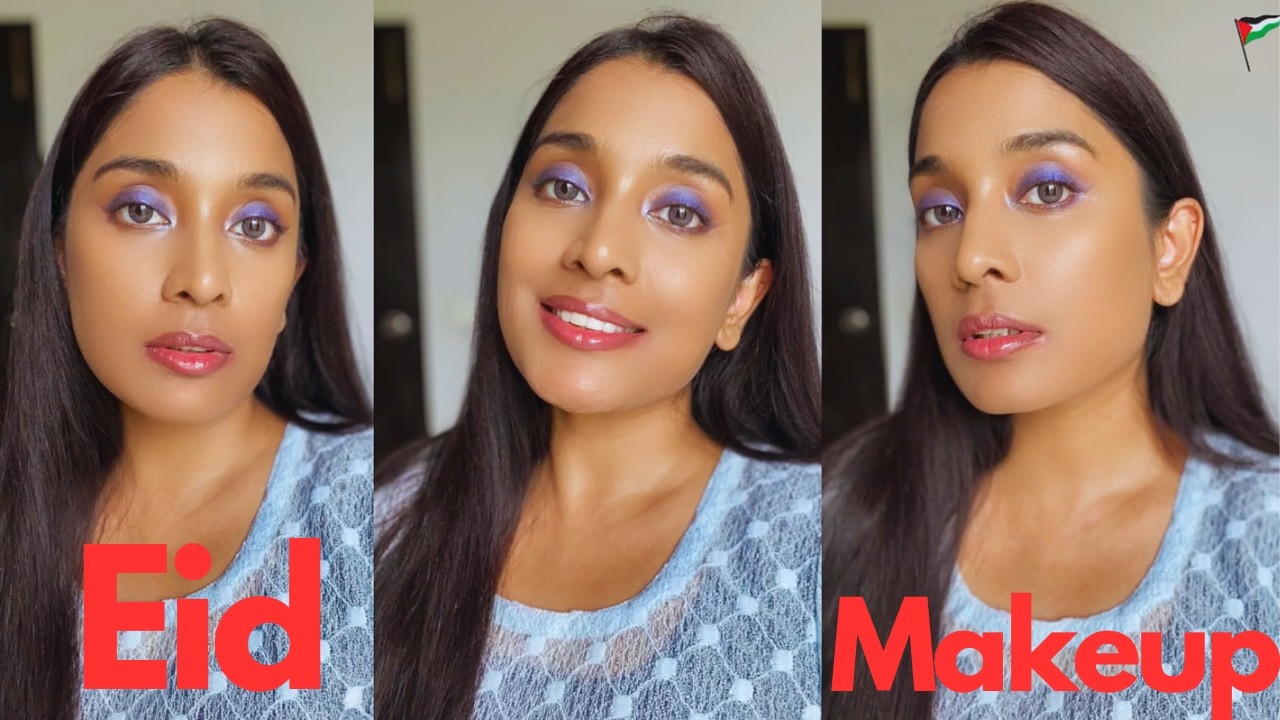Eid Makeup Tutorial 2025 - Blue dress makeup ‎ميكب تتوريال #eidmakeuptutorial #blueeyemakeuplook ...
