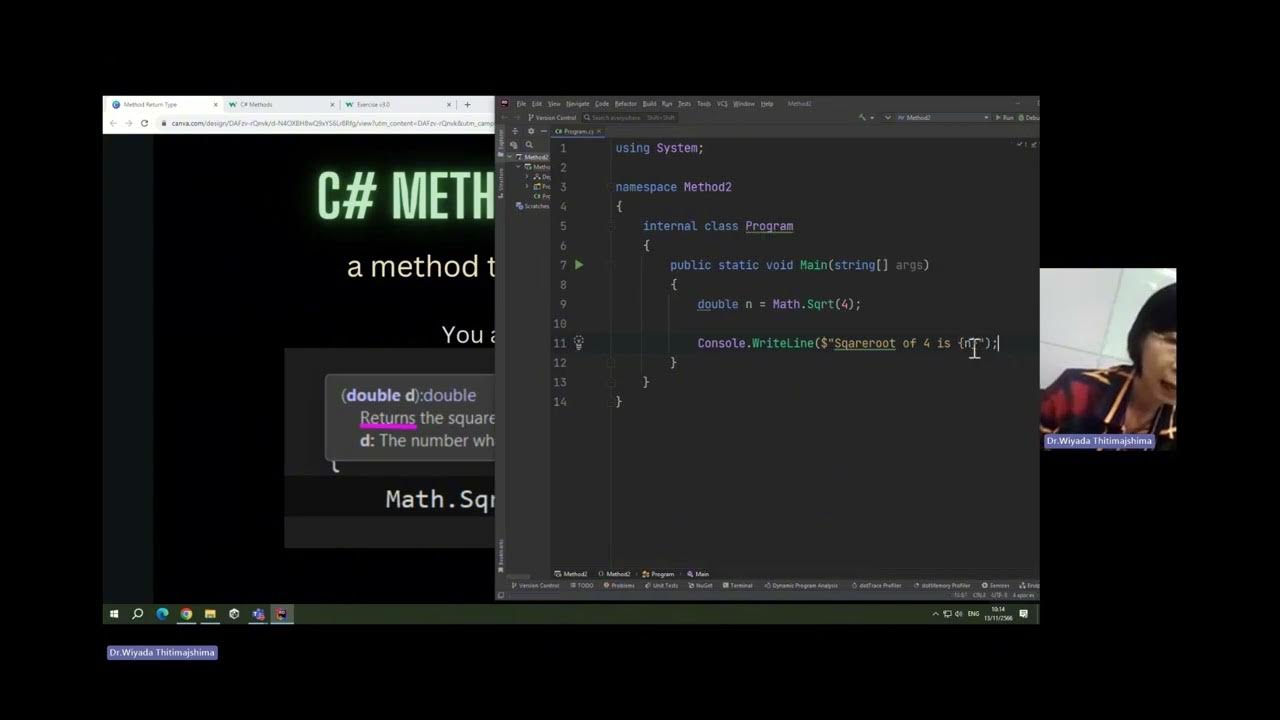 GI113 Method return value method part2 - YouTube