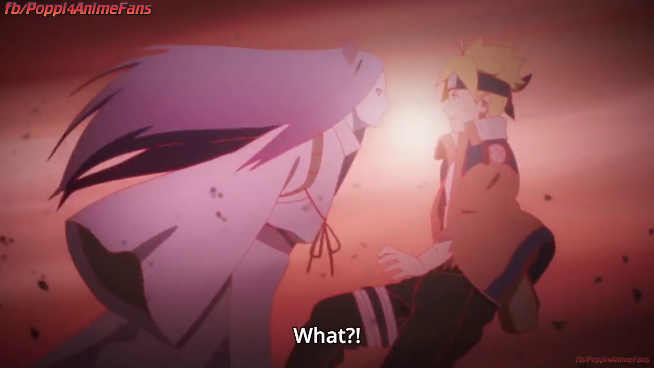 Boruto defeat Momoshiki with Giant Vanishing Rasengan , Boruto talks to ...