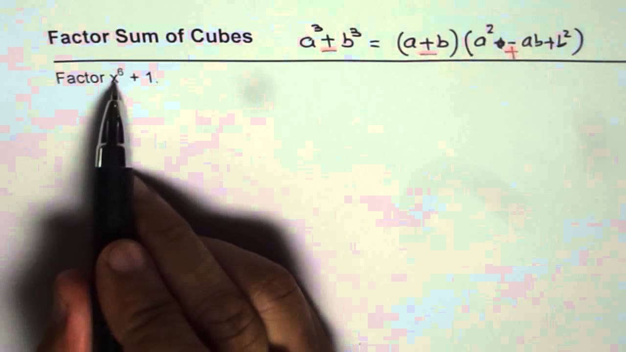 Factor Sum Of Sixth Power YouTube