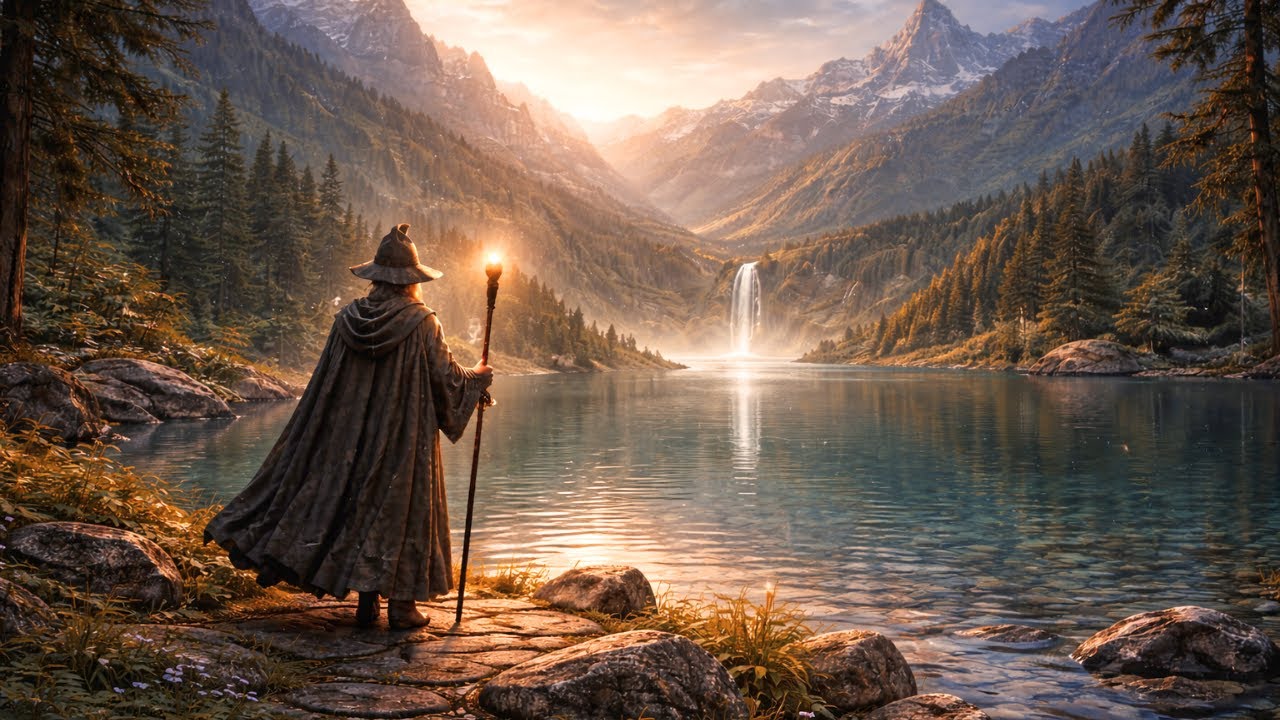 Path of the Wizard: Still Waters of the Mountain Lake | Calm Medieval ...