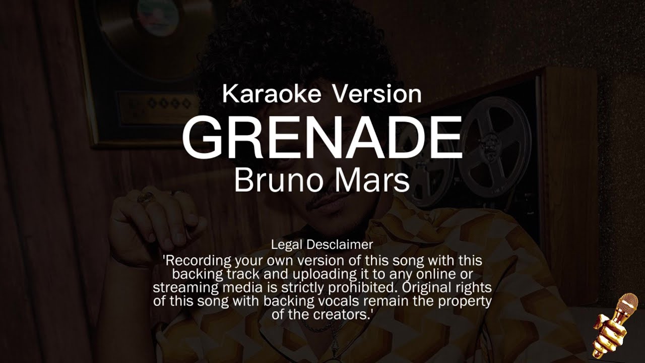 Grenade - Bruno Mars (Karaoke Version) - YouTube