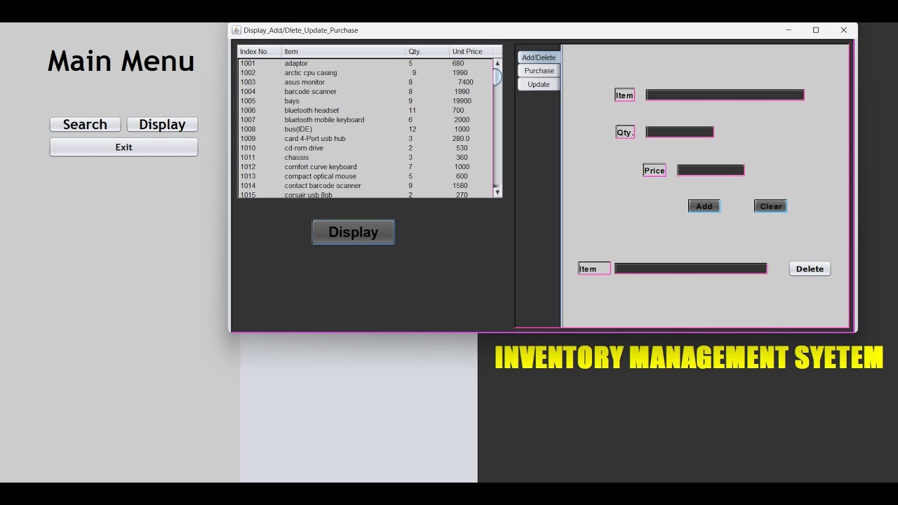 Inventory Management System Using Java And MySQL - YouTube