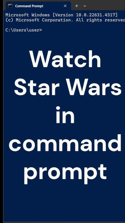 Command Prompt STAR WARS movie playing trick. - YouTube