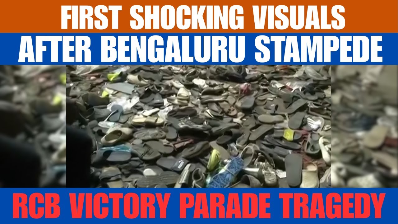 LIVE : RCB Victory Parade Tragedy | First Visuals | Outside Chinnaswamy ...