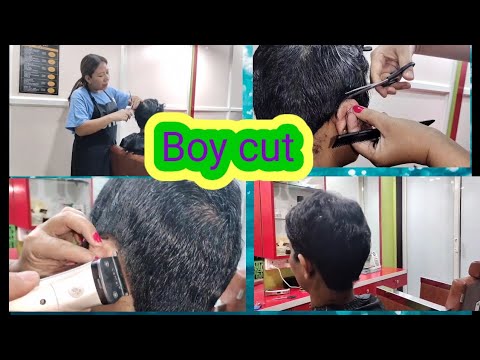Boy cut, blingchir salon😚😚 - YouTube