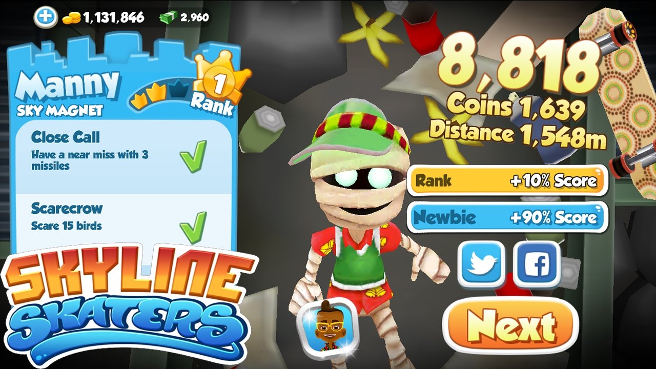 Skyline Skaters | Game Trượt Ván | Nhân Vật MANNY #1 - YouTube