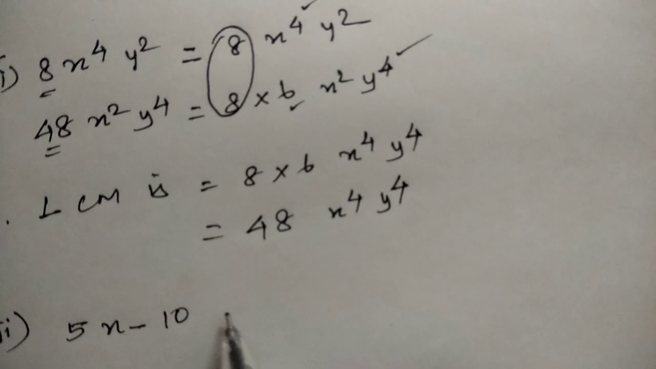 10 maths.Algebra (LCM) - YouTube