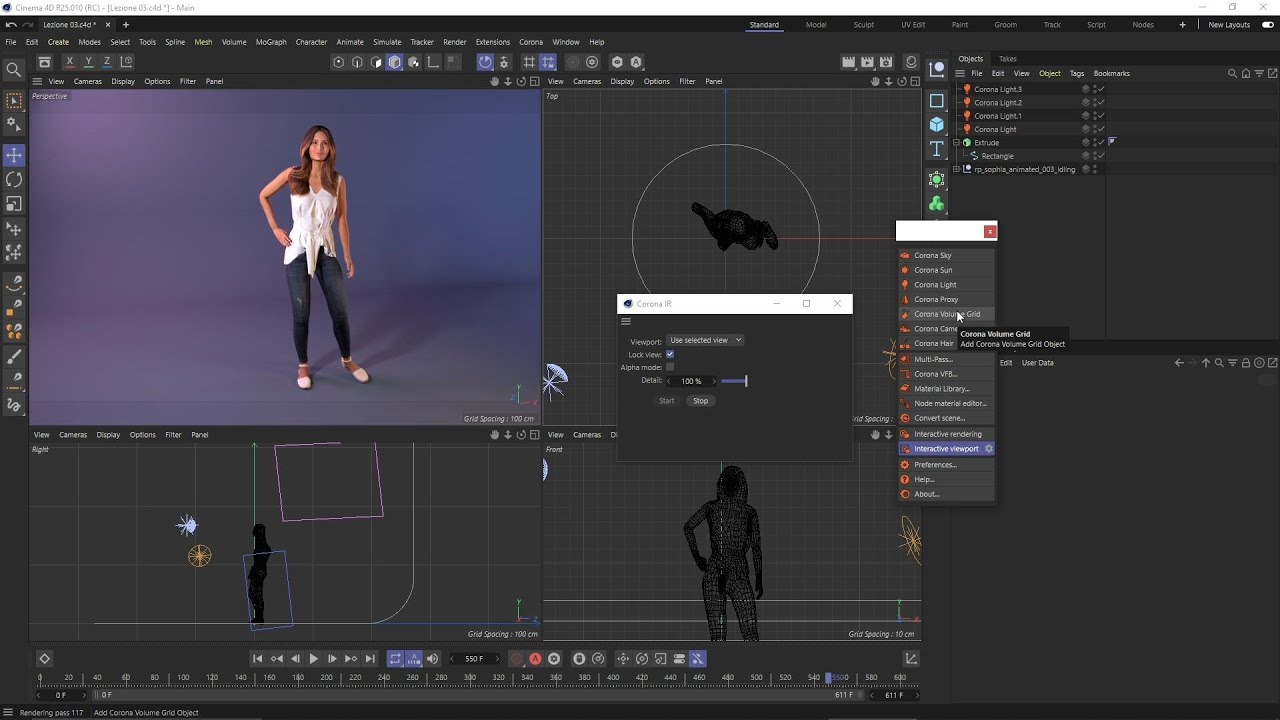 Corona Cinema 4D - 03 - How to use Lights, Parameters, Techniques ...
