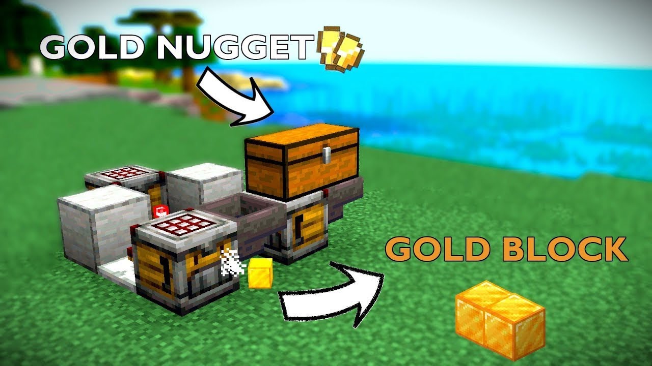 Minecraft Automatic Crafter For Gold Farm - Auto Gold Block Crafter ...