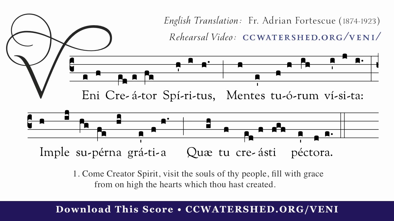 Veni Creator Spiritus Solo English Translation - YouTube