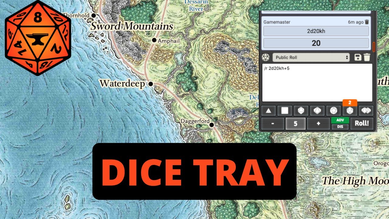 Best FoundryVTT Module For Improving Dice Rolls in Combat & Skills (Dice Tray) - YouTube