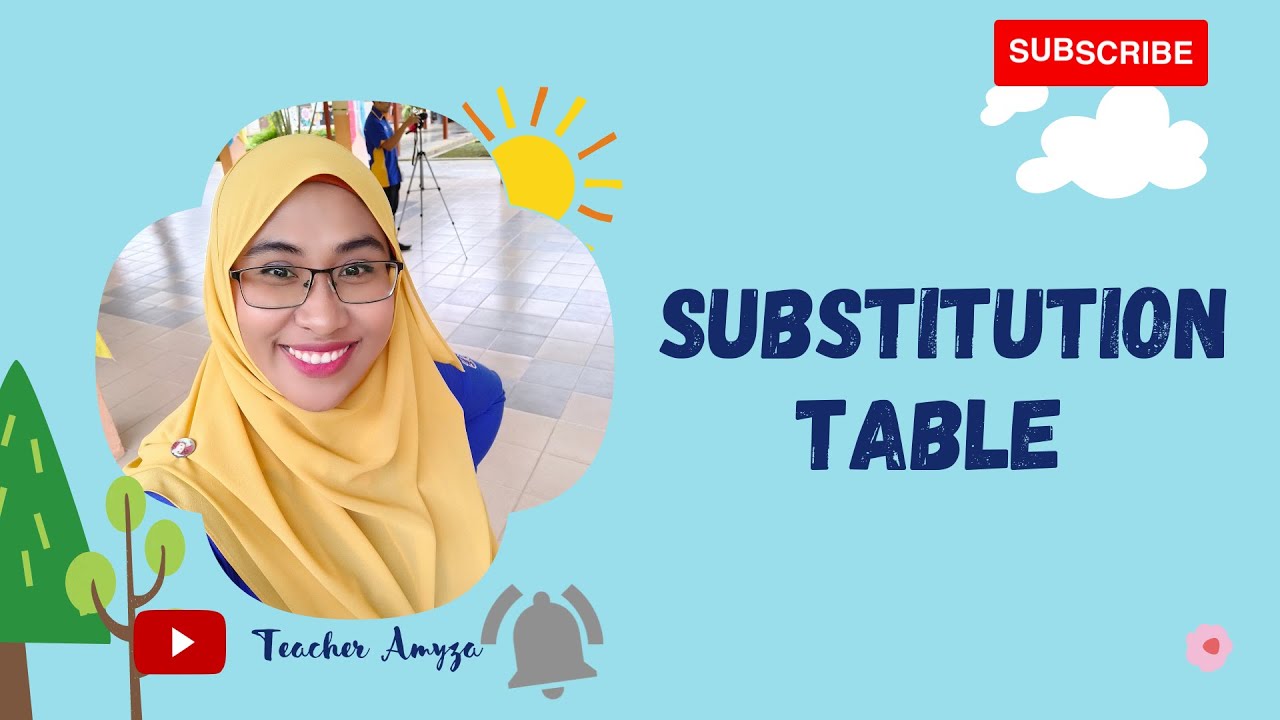 Substitution table | basic - YouTube