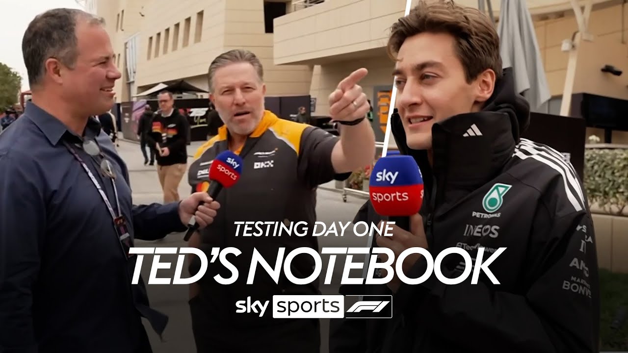 BEHIND THE SCENES of F1 Testing Day One 👀 Ted's 2025 Testing Notebook ...