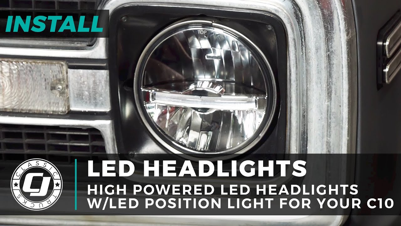 Classic Chevy LED Headlights w/LED Position Light Bar | 1970 C10 ...