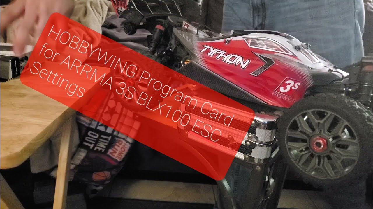 How to Program ARRMA BLX100, 3S with HOBBYWING Program Card - YouTube