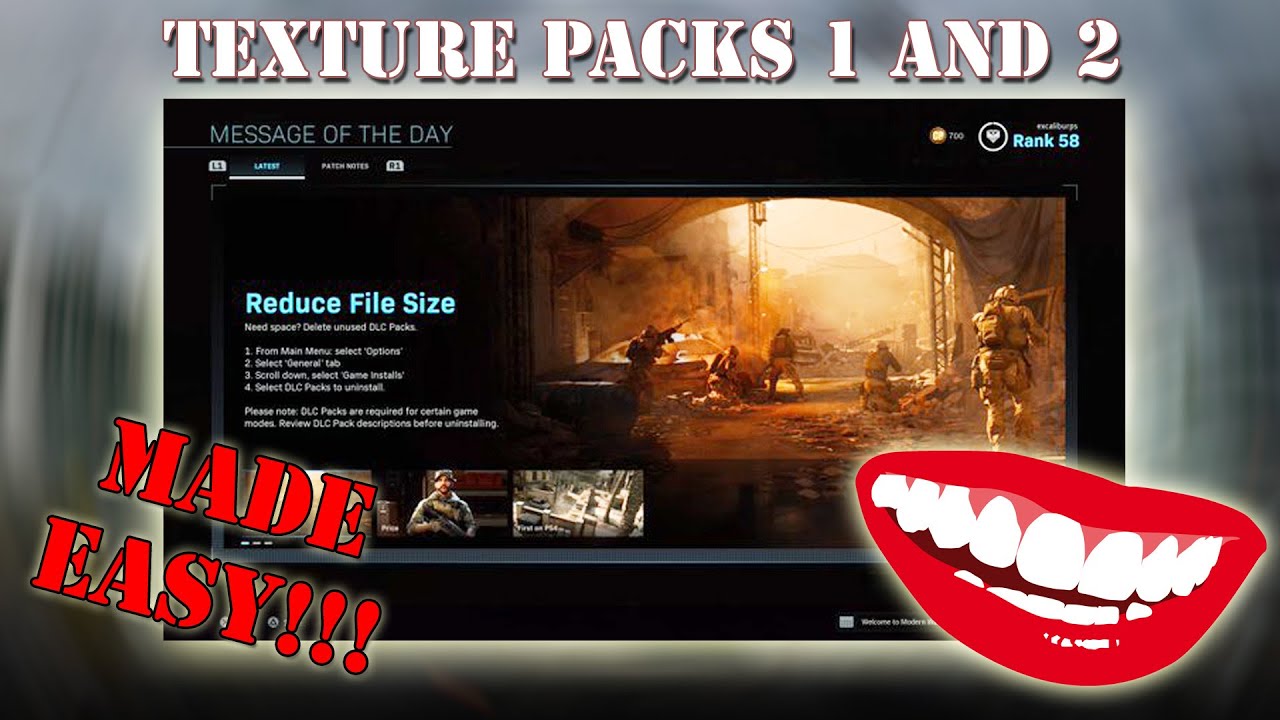 Call of Duty Warzone Game Installs Settings Texture Packs Season 2 ...