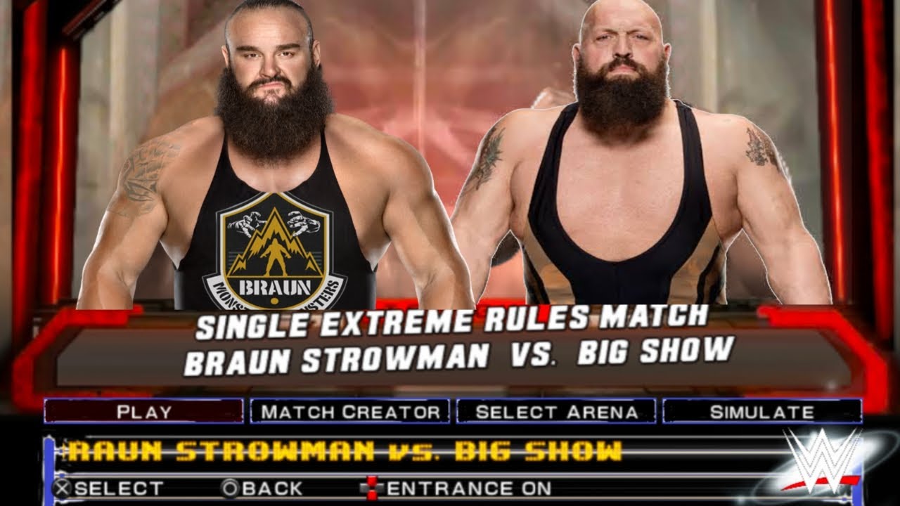 Braun Strowman vs The Big Show Full Match | WWE SmackDown vs Raw ...