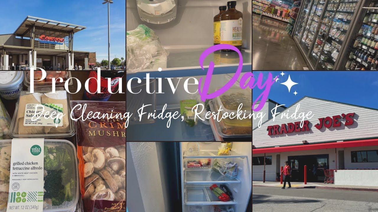 DEEP CLEANING | MY REFRIGERATOR & RESTOCKING - YouTube