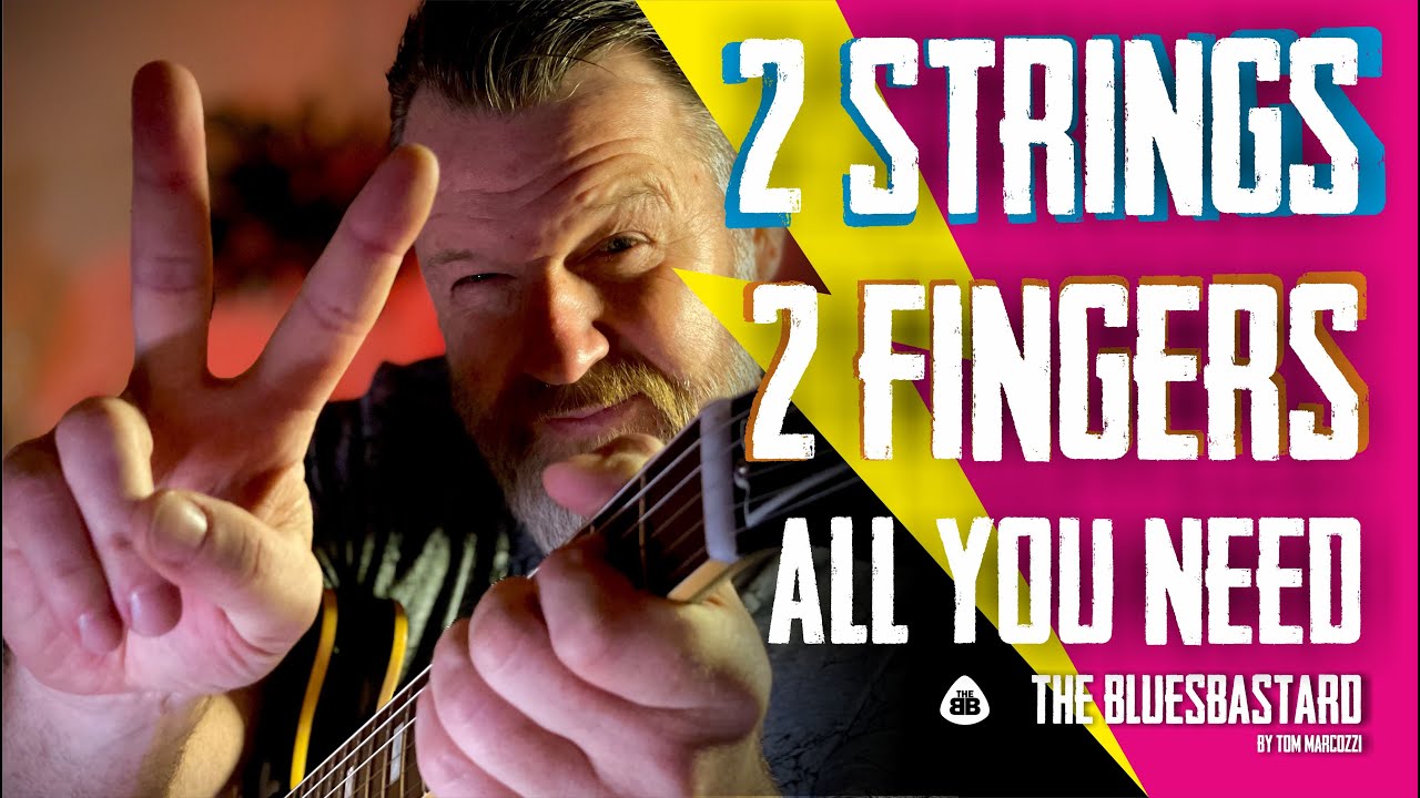 PLAY ANY MAJOR BLUES WITH ONLY 2 STRINGS AND 2 FINGERS with only 1 ...