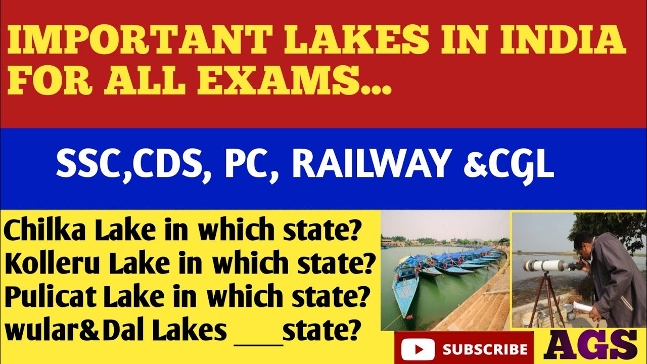 Important lakes in India|| names of lakes in India|| Indian geography ...