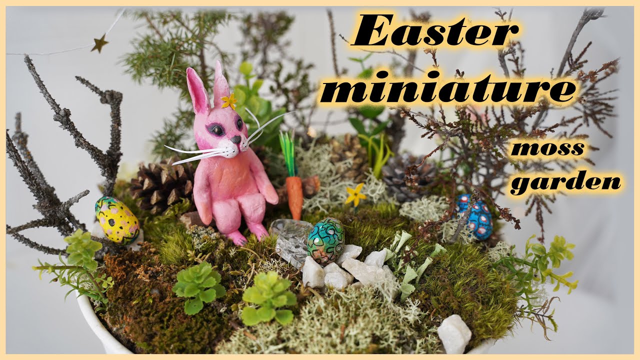 Easter/spring miniature moss garden | Easter crafts | crafts on a ...