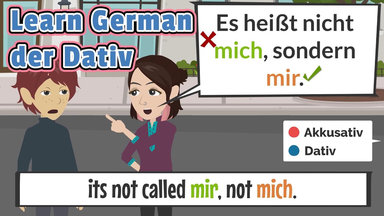 Learn German with Dialogues | der Dativ | Grammer - YouTube