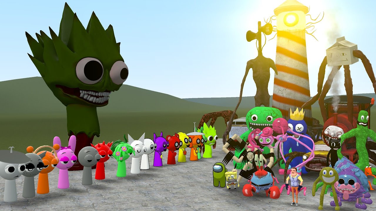 HORROR LIME SPRUNKI ARMY VS ALL MONSTERS In Garry's Mod! - YouTube