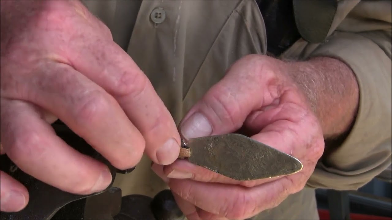 Making & Fitting An Arrow Head Made from A Spoon Cold Forged Part Two ...