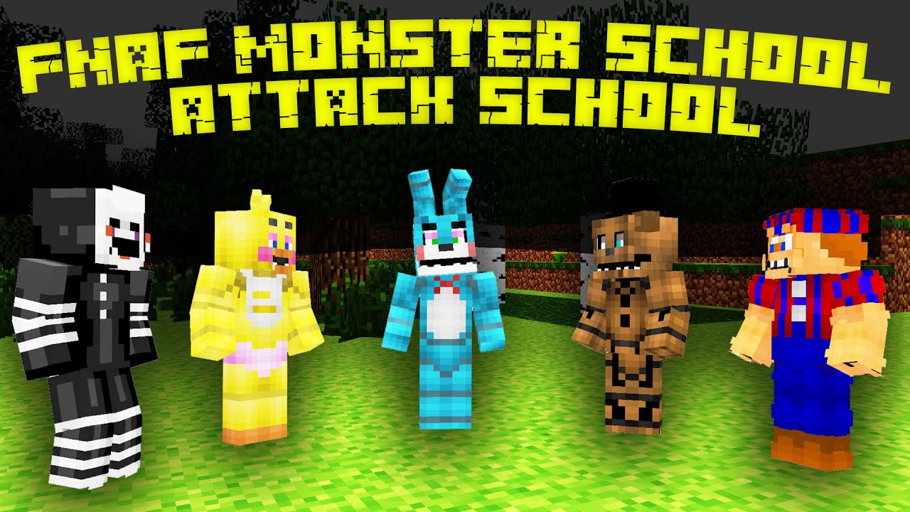 Attack FNAF Monster School (Minecraft Animation) - YouTube