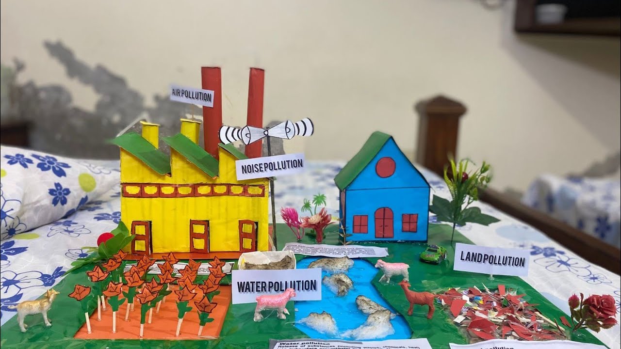 Pollution Model Making 3d (Air, Water, Land and Sound) | Types of ...