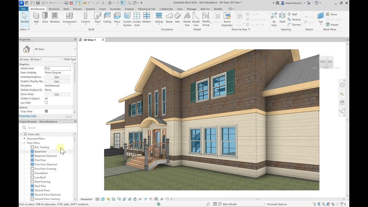Autodesk Revit User Interface Tutorial Introduction | Residential Design Using Autodesk Revit ...