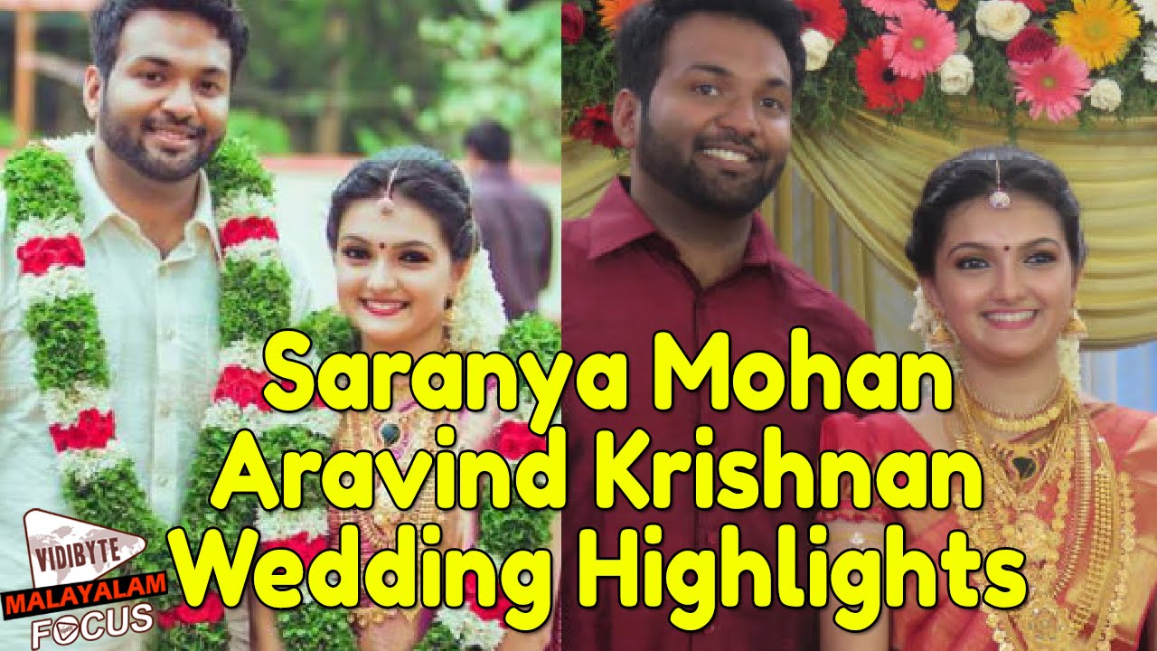 Saranya Mohan-Aravind Krishnan Wedding Highlights and Photos - YouTube