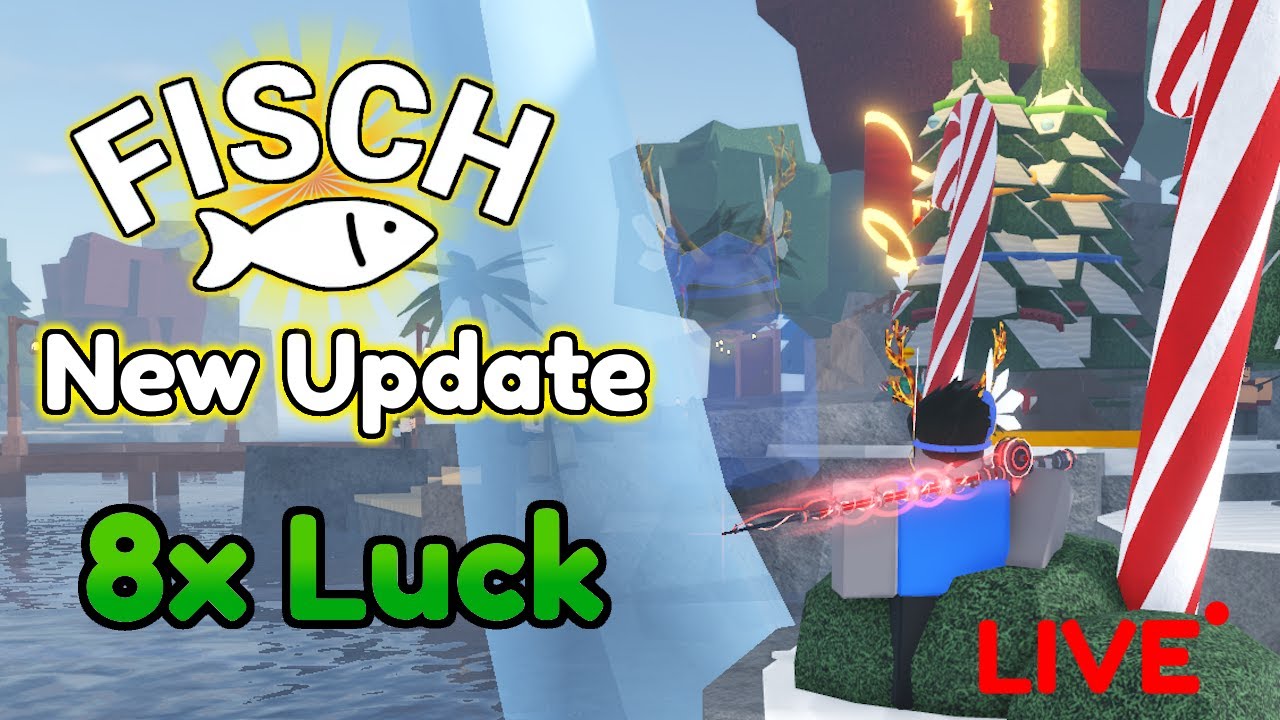 🔴 Roblox Fisch New Update 8x Luck Private Server Live! - YouTube