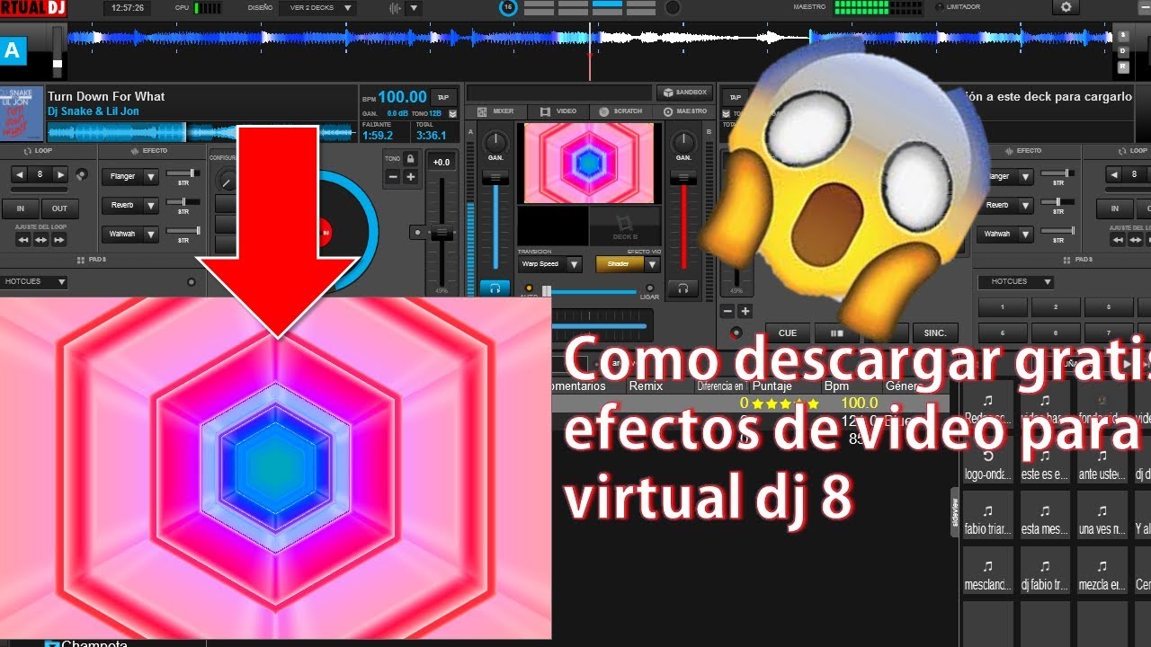 Como descargar gratis efectos de video para virtual dj 8 - YouTube