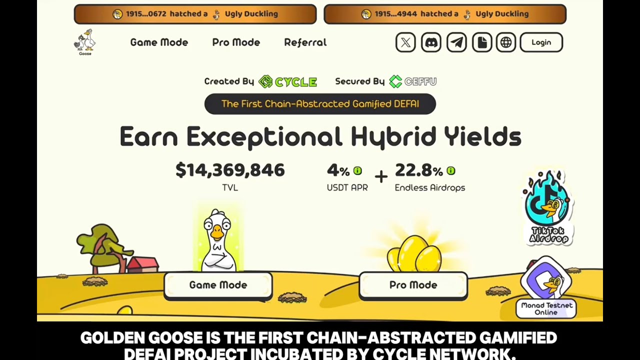 GOLDEN GOOSE, THE FIRST CHAIN-ABSTRACTED GAMIFIED DEFAI PROJECT ...