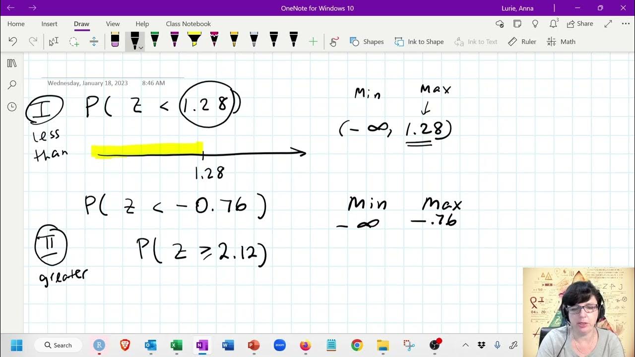 Using Desmos Graphing Calculator to Find Standard Normal Probabilities ...