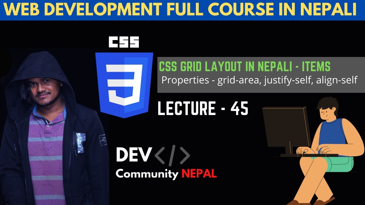Css Tutorials Css Grid Layout Items Properties Web Development Nepali Course Tutorial 45 1775