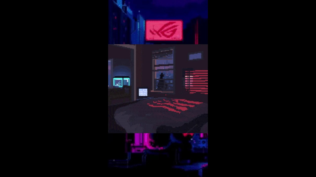 8-Bit Synthwave Vibes | Relax & Unwind in a Moody Retro Bedroom #shorts ...