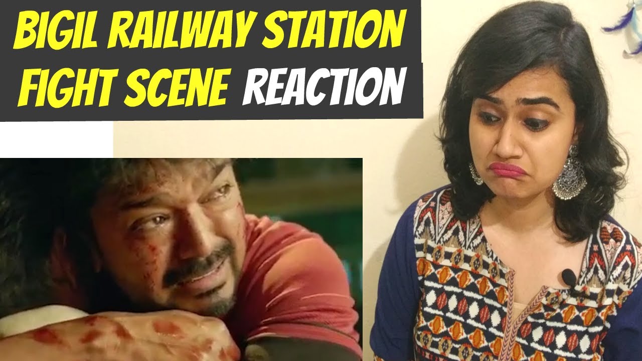 BIGIL | RAILWAY STATION FIGHT SCENE | Reaction Video | THALAPATHY VIJAY ...