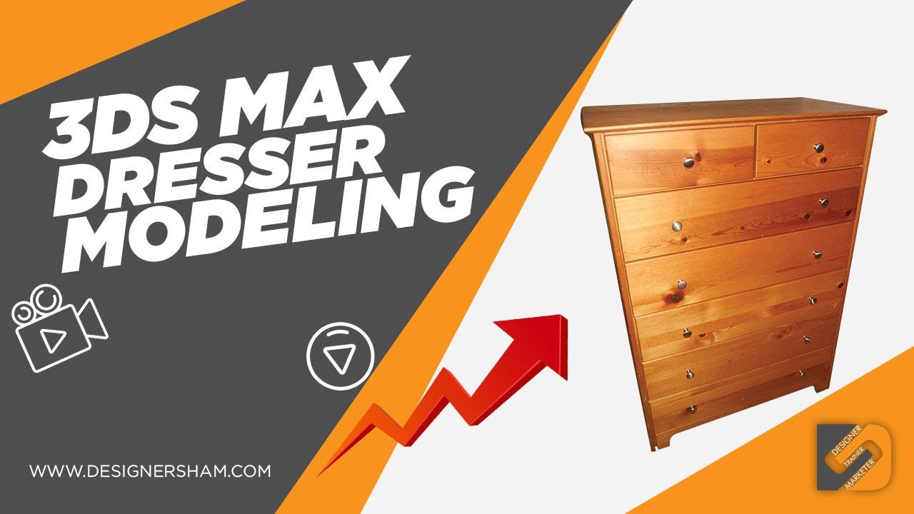 Furniture Dresser Modeling in 3ds Max Free Tutorial (with subtitles ...