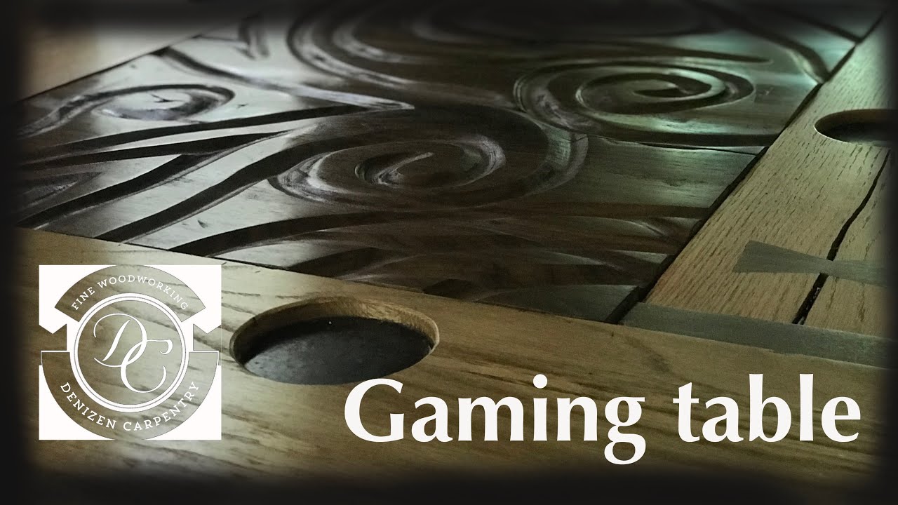 Woodworking: Power Carved Gaming Table - YouTube